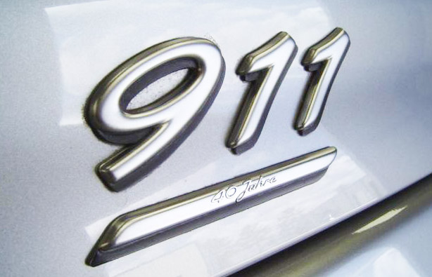 Emblem - "911" in Silver (40th Anniversary) : Suncoast Porsche Parts ...