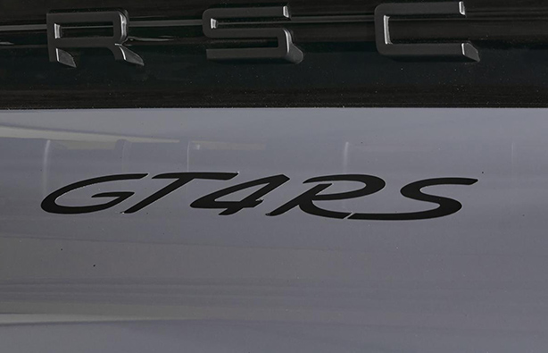 Emblem - GT4 RS Rear Decal : Suncoast Porsche Parts & Accessories
