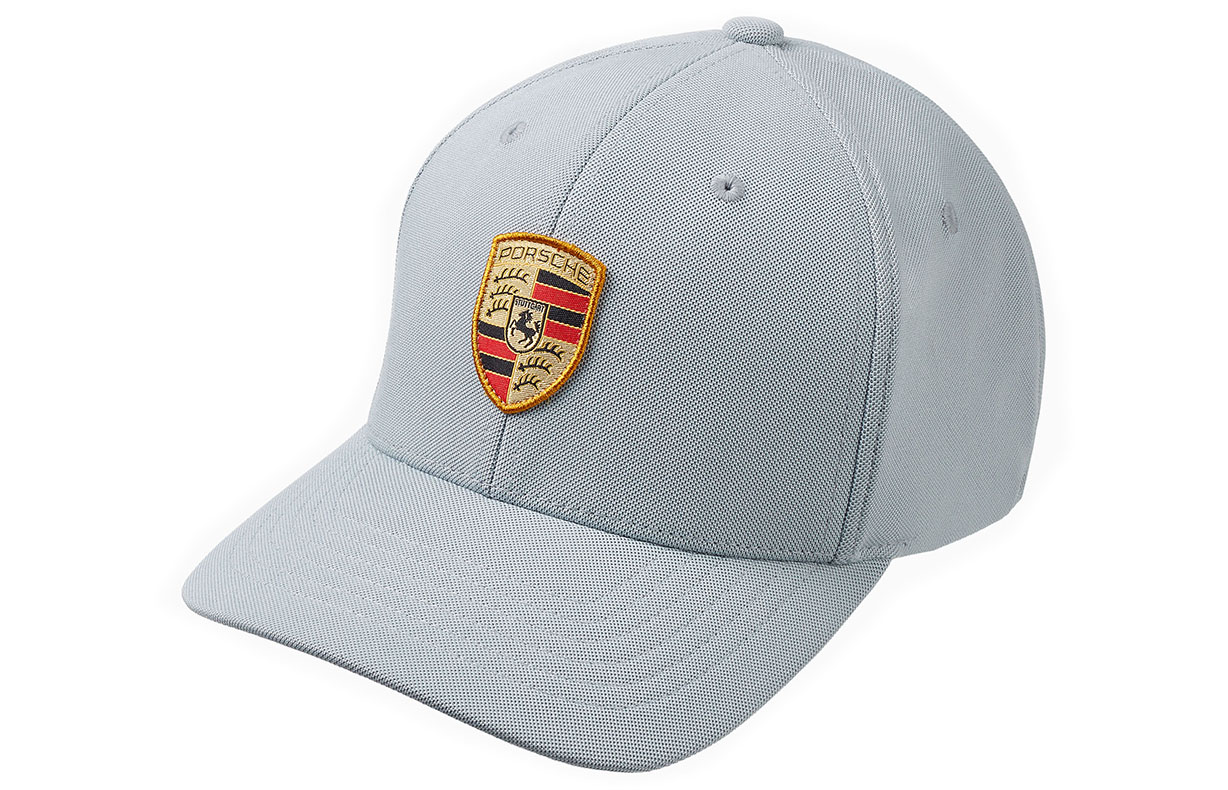 Porsche Crest Flexfit Cap - Grey : Suncoast Porsche Parts & Accessories