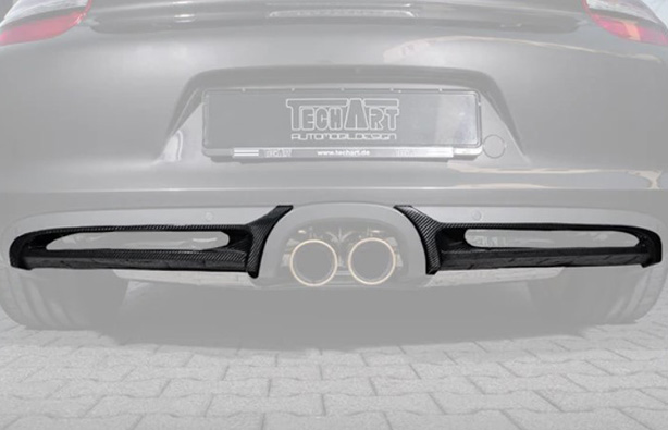 Techart Rear Carbon Fiber Diffuser Add-On (981) : Suncoast Porsche ...