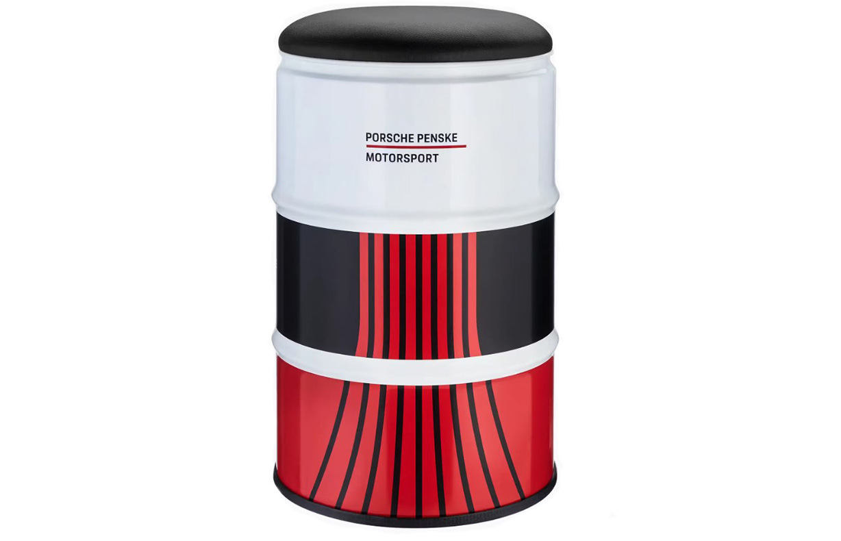 Oil Drum Stool - Penske Motorsport : Suncoast Porsche Parts & Accessories