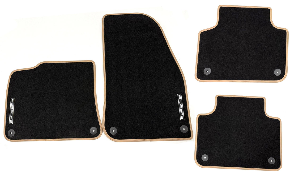 Custom Leather Trimmed Mats - Cayenne 9Y0 : Suncoast Porsche Parts ...