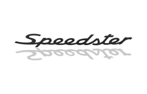 Emblem - "Speedster" in Black : Suncoast Porsche Parts & Accessories