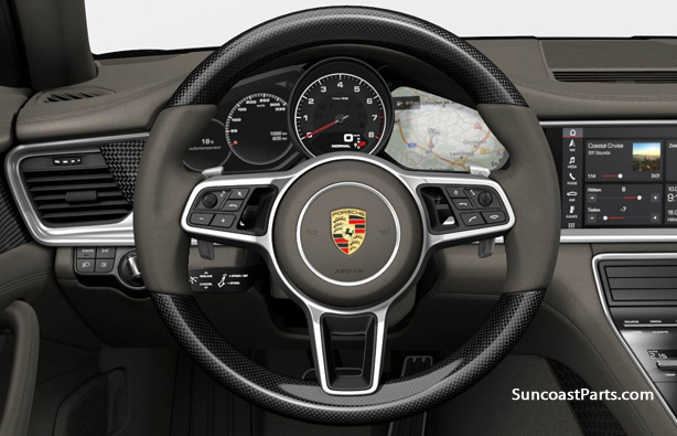 Carbon Fiber Steering Wheel (Panamera 971) : Suncoast Porsche Parts ...