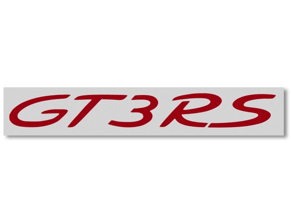 Emblem - "GT3 RS" Decal in Red : Suncoast Porsche Parts & Accessories