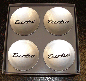 Center Cap Set - "turbo" Logo : Suncoast Porsche Parts & Accessories