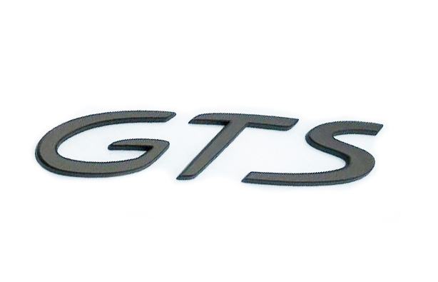 Emblem - "GTS" in Black : Suncoast Porsche Parts & Accessories