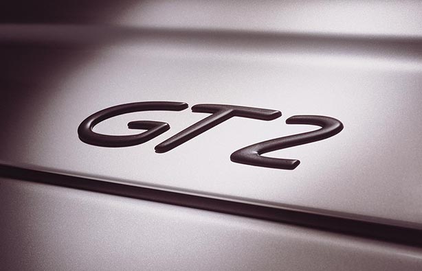 Emblem - "GT2" in Black : Suncoast Porsche Parts & Accessories