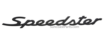 Emblem - "Speedster" in Black : Suncoast Porsche Parts & Accessories