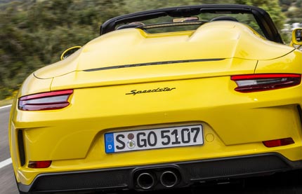 Rear Emblem - "Speedster" in Black : Suncoast Porsche Parts & Accessories