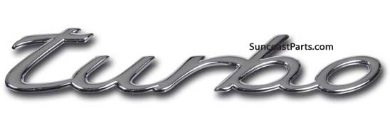 Emblem - "Turbo" in Chrome : Suncoast Porsche Parts & Accessories