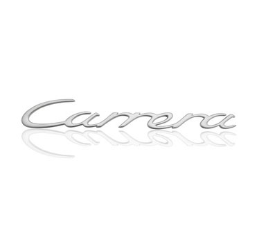 Emblem - "Carrera" in Silver : Suncoast Porsche Parts & Accessories