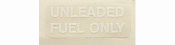 "UNLEADED FUEL ONLY" Sticker : Suncoast Porsche Parts & Accessories