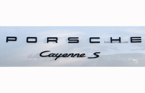 Emblem - "PORSCHE Cayenne S" in Matte Black : Suncoast Porsche Parts ...