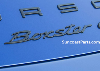 Emblem - "Boxster" in Black : Suncoast Porsche Parts & Accessories