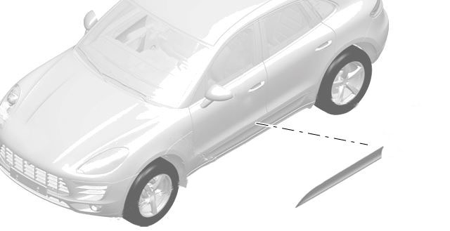 Replacement Door Molding - Front : Suncoast Porsche Parts & Accessories