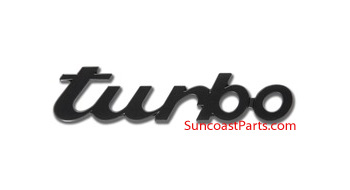 Emblem - "Turbo" in Black (930) : Suncoast Porsche Parts & Accessories