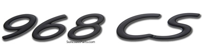 Emblem - "968 CS" in Black : Suncoast Porsche Parts & Accessories