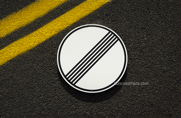 German "No Speed Limit" Sign - 24 x 24 : Suncoast Porsche Parts ...