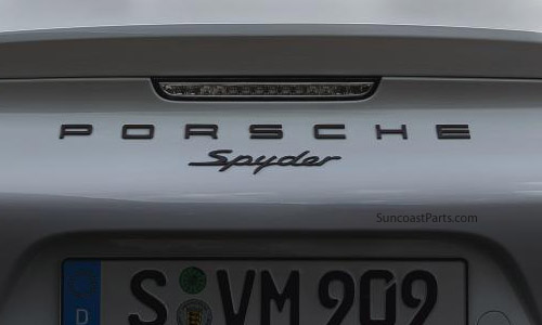 Emblem - "Spyder" in Black : Suncoast Porsche Parts & Accessories