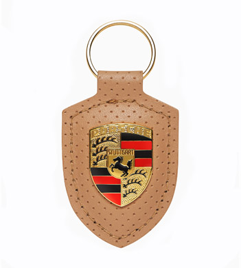 Crest Key Chain in Beige : Suncoast Porsche Parts & Accessories