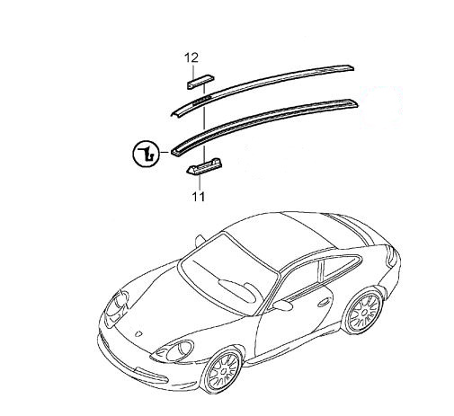 Roof Molding - Opening Flap : Suncoast Porsche Parts & Accessories