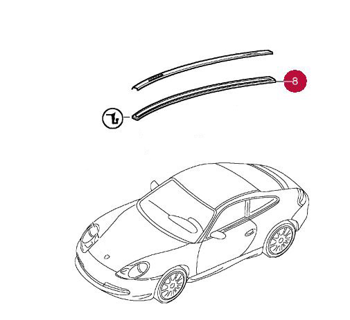 Roof Molding - Gasket : Suncoast Porsche Parts & Accessories