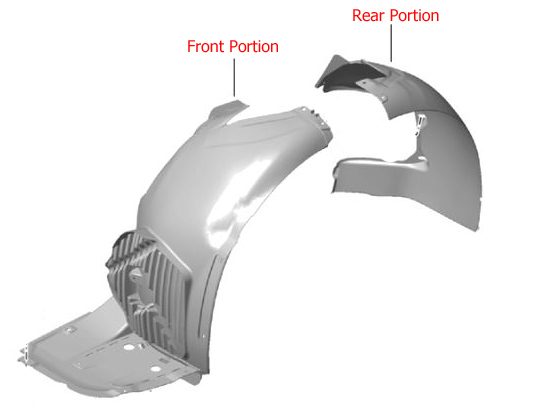 Front Wheel Well Liner - Front Portion : Suncoast Porsche Parts ...